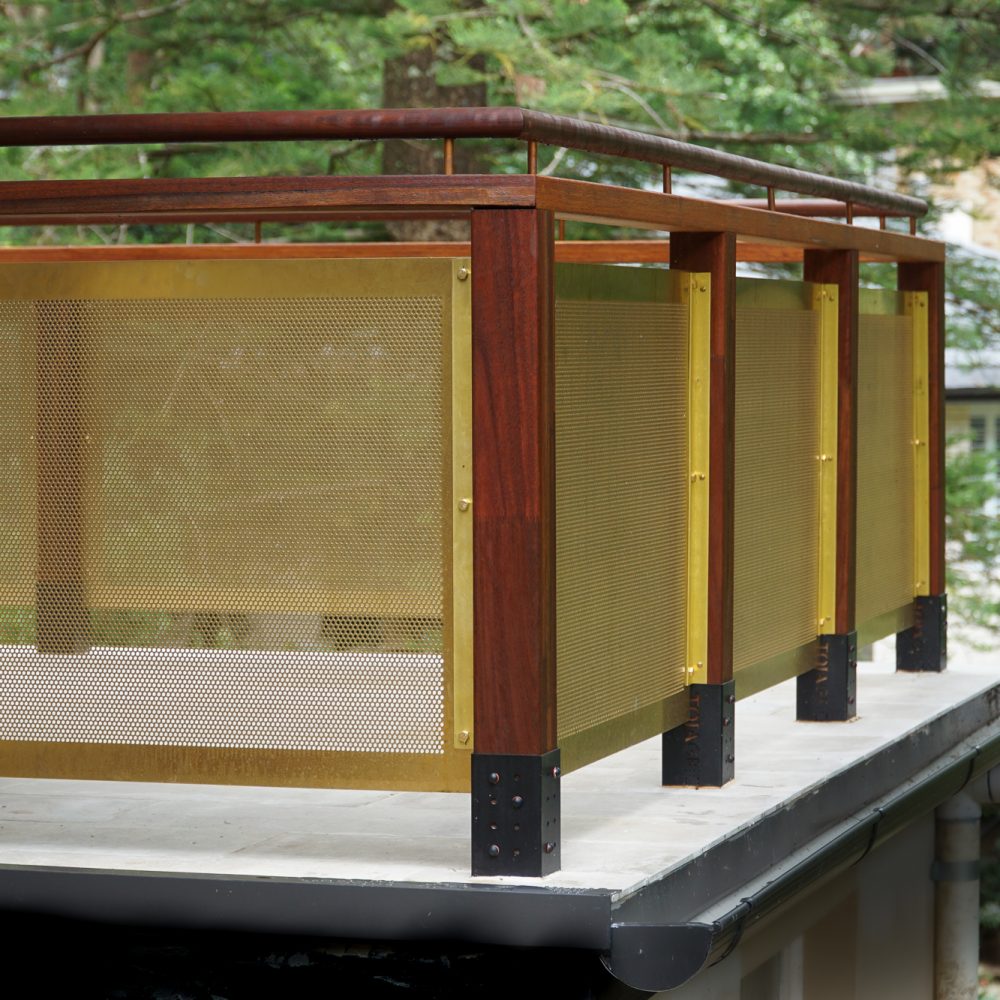 Brass Balcony Balustrade, Chatswood Home - Arrow Metal