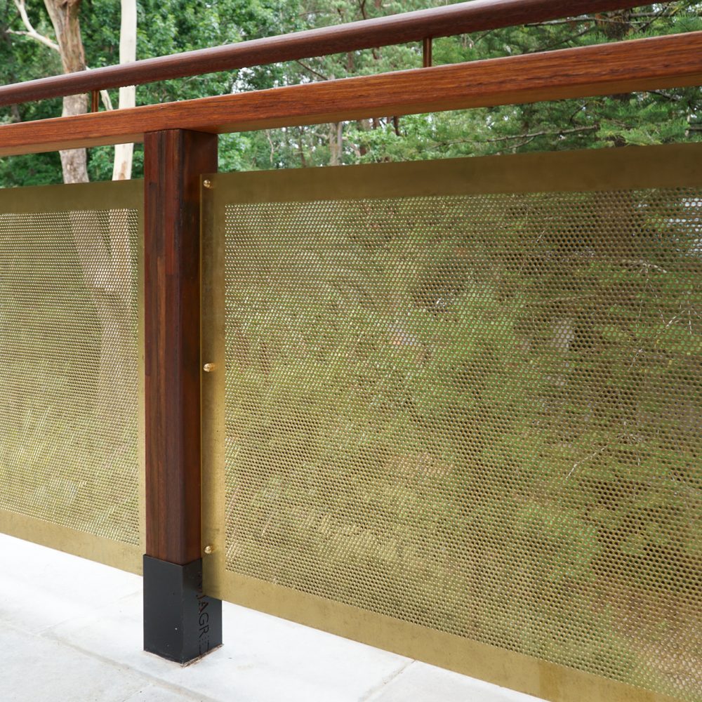 Brass Balcony Balustrade, Chatswood Home - Arrow Metal