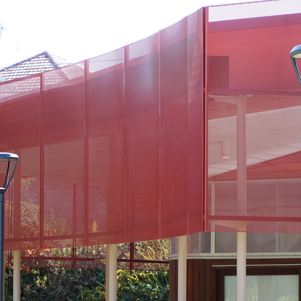 Perforated Pavilion Facade, Hurlstone Park - Arrow Metal